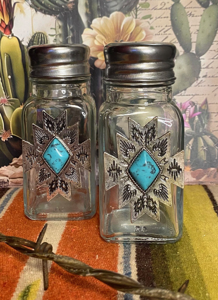 Western Aztec Etched Shakers – Elusive Cowgirl Boutique